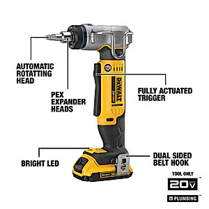 DEWALT 20V MAX* Pex Expander Tool, 1-Inch, Tool Only (DCE400B)