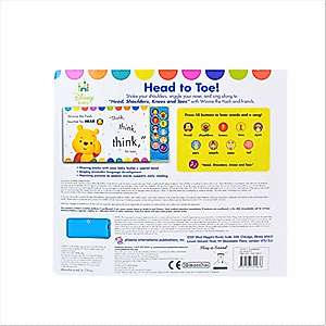 Disney Baby Winnie the Pooh - Head to Toe! 10-Button Sound Book - PI Kids (Play-A-Song)