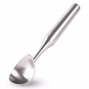 OYV Stainless Steel Ice Cream Scoop, Ergonomically Designed Handle for Comfort, Heavy Duty Ice Cream Scooper, One-Piece Design Ice Cream Scoops, Dishwasher Safe.