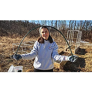 Gardzen DIY Hoops Grow Tunnel Mini Greenhouse, Garden Support Frame