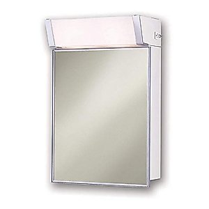 Jensen 555IL Lighted Medicine Cabinet, Stainless Steel, 16-Inch by 24-Inch