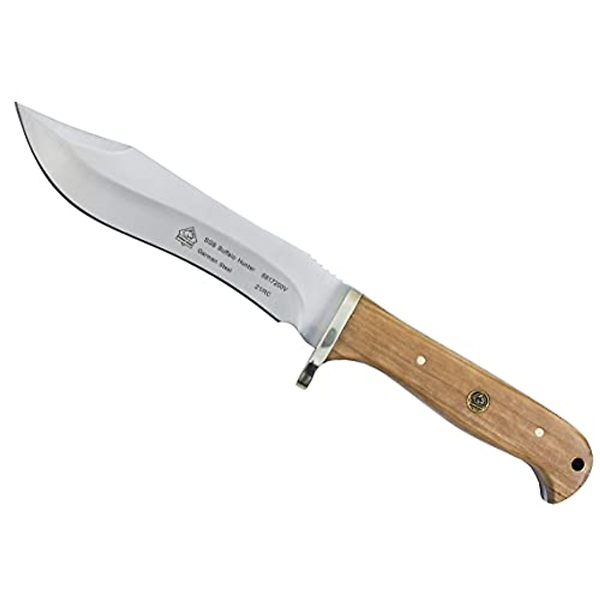 Puma SGB Buffalo Hunter Olive Wood Hunting Knife with Leather Sheath