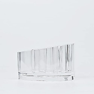 DIFENLUN heart-shaped transparent acrylic skincare organizer, lipstick organizer, multifunctional desktop stationery storage tray for bathroom/medicine cabinet/toilet countertop