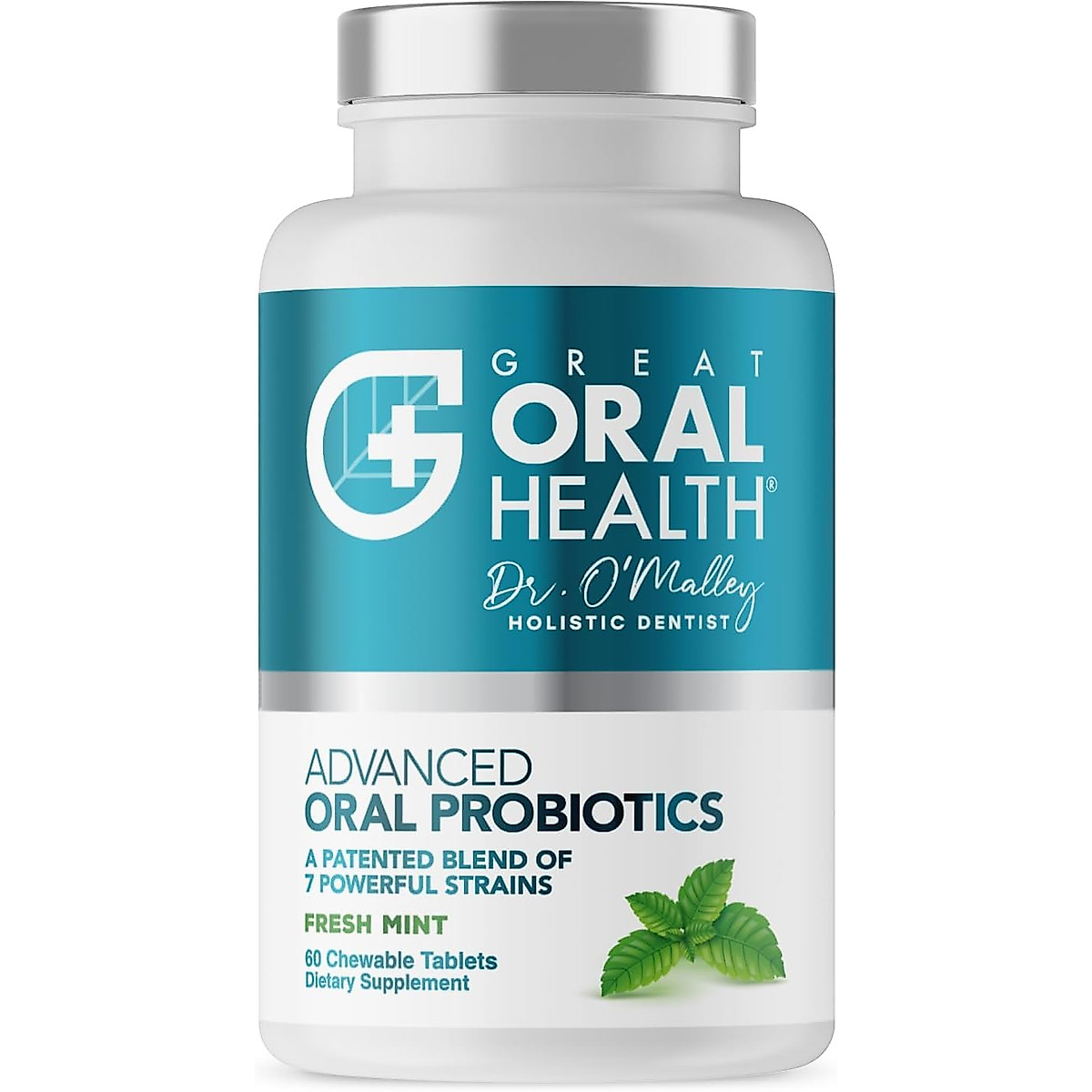 Oral Probiotics for Mouth Bad Breath Treatment for Adults: Dentist Formulated Advanced Oral Probiotics for Teeth and Gums with BLIS K12 M18-60 Chewable Oral Health Probiotics Supplement Tablets Mint