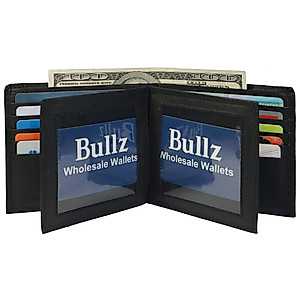 European Hipster Mens Wallet Thick Large Bifold 20 Cards and 2 ID Window