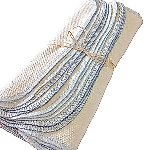 Winter Chill Blue Natural Reusable Paperless Towels - One Dozen washable reusable paper towels for kitchen, Eco Friendly Sustainable Washable Paper Towel roll, paperless paper towels reusable napkins