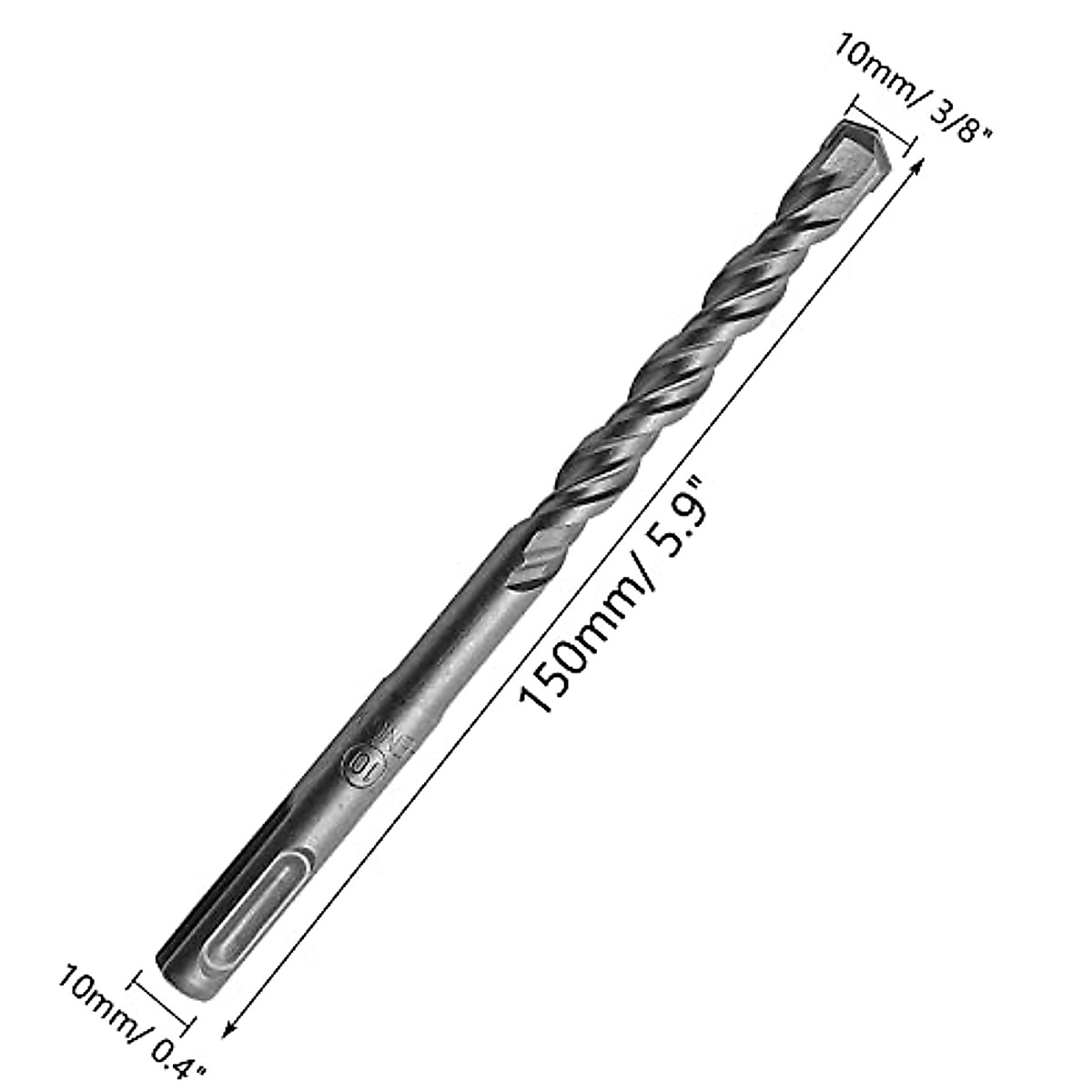 LDEXIN 4 Pcs 3/8" Diameter Rotary Hammer Drill Bits, SDS Plus Hammer Drill Bits for Concrete Masonry Wall - 6" Long