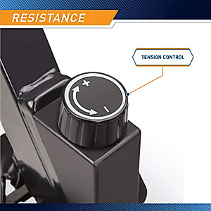 Marcy Foldable Recumbent Exercise Bike with High Backrest and Magnetic Resistance NS-653, Black White, One Size