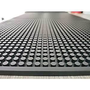 Bar Mat Quality Rubber Barber Service Mat, Black Coffee Bar Mats, Spill Mat for Counter-Top (16''X28'')