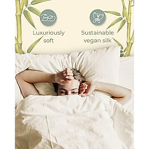 Linenwalas 100% Organic Bamboo Duvet Cover Set Queen- Duvet Cover 90x90 Inches, Buttery Soft Lightweight, Silk Cooling Duvet Cover Set with Zipper Closure for Queen Size Bed (Beige/Taupe, Queen)