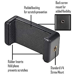 GearFend 6.5” Flexible Universal Tripod, Smartphone Tripod Mount Compatible with All Smartphones Plus Microfiber Cloth