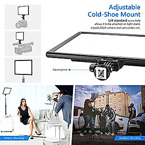 Neewer Ultra-Thin LED Soft Light Panel with LCD Display, Built-in Lithium Batteries, Dimmable Bi-Color 3200-5600K CRI95+ On Camera Video Light for Photography YouTube TikTok Live Stream Zoom Meeting