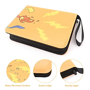 Hooshion Card Binder 4-Pockets, Pokemon Card Binder, 400 Pockets Card Holder, Trading Card Binder, Sports Card Binder with Sleeves, Compatible with Pokemon Cards, Football Card Sports