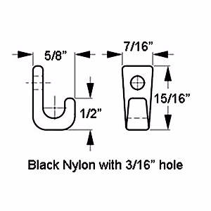 NCMORIN 10 J-hooks - Lashing Hooks for Kayak Bungee Cord