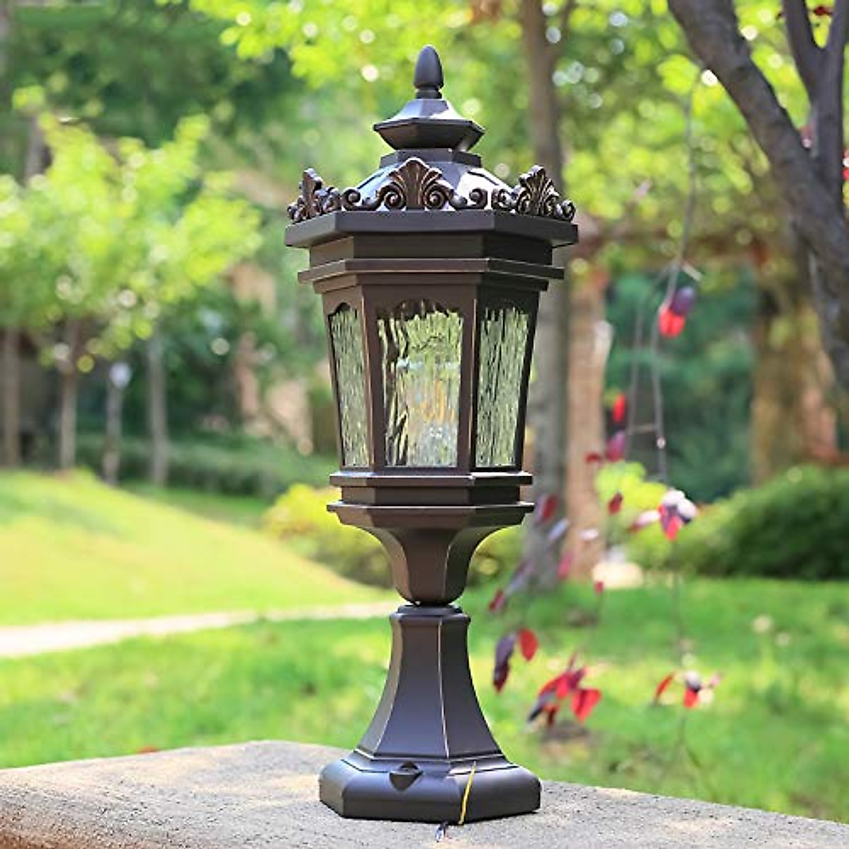 Lights Outdoor Die-cast Aluminum IP65 Waterproof Anti-Rust Pillar Door Post Light Terrace Landscape Exterior Lanterns Column Lamp Commercial Streetlights for Park Garden Community Lighting Stadium