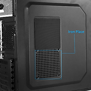 120mm Fan Dust Filter Mesh 4.72inch Magnetic Frame PVC PC Computer Case Fan Dust Mesh Cover Grills Black 5-Pack