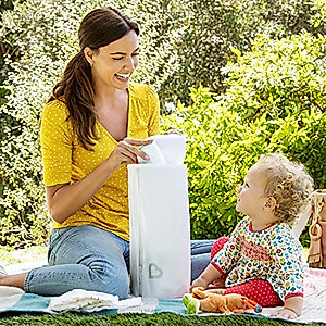 Munchkin® Toss™ Portable Disposable Diaper Pail, 1 Pack, Holds 30 Diapers, White