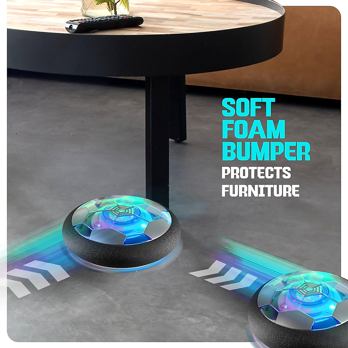 Hover Soccer Ball for Kids - Boy Birthday Gifts - Indoor Toy Games Easter Gift for Boys Age 6, 7, 8, 9, 10, 11, 12 Year Old - Light-Up Toys Game for Kid - 6-8, 8-12 - Gift for 8 Year Olds (Single)