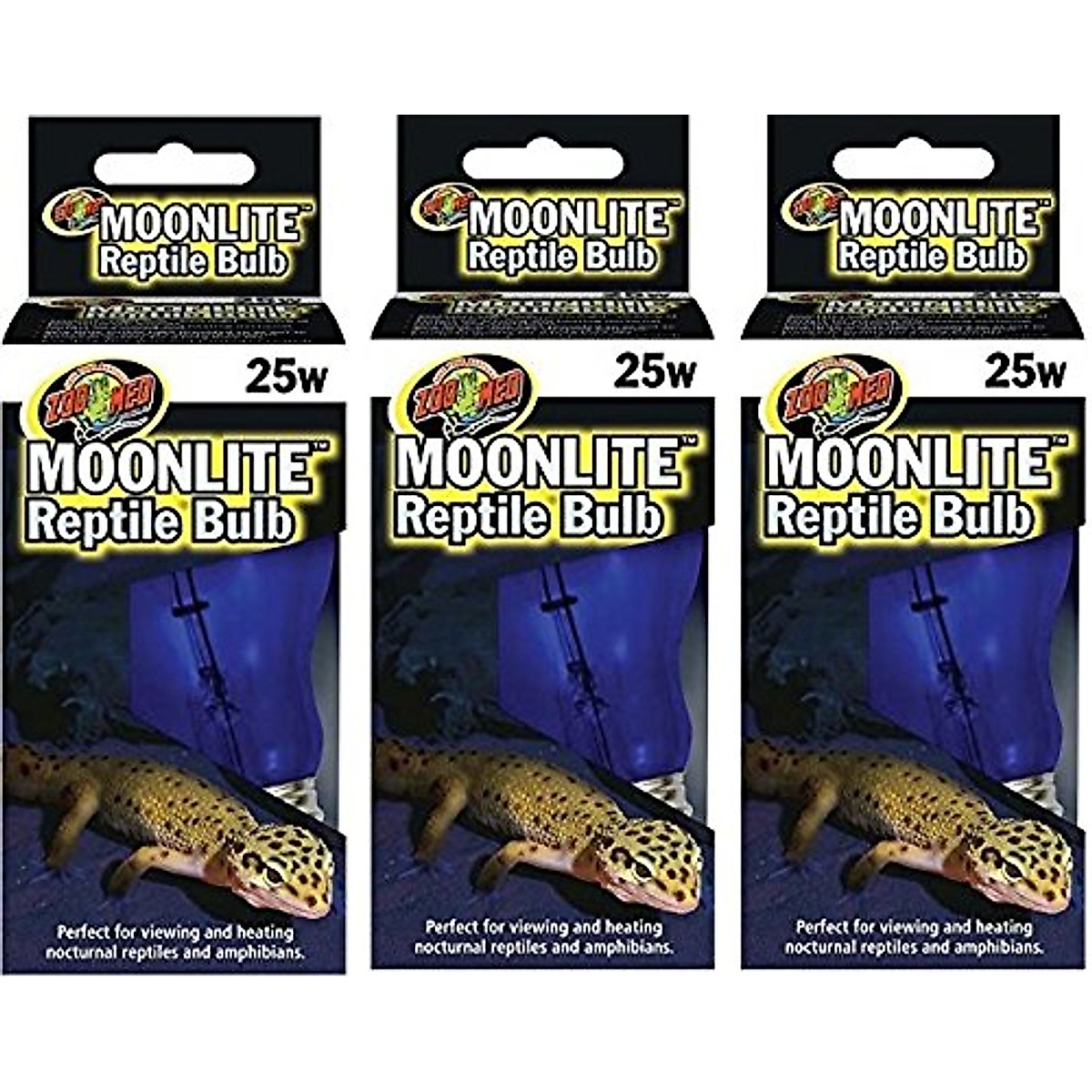 Zoo Med (3 Pack) Moonlite Reptile Bulb - 25 w