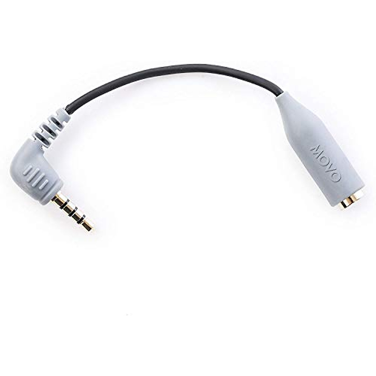 Movo MC3 3.5mm TRS to TRRS Adapter - Microphone Adapter for iPhone and Android Smartphones and Tablets