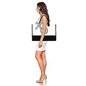 GIFTOXO Personalized Initial Tote Bag for Women,Canvas Tote Bag for Wedding Bride Beach,Monogrammed Gift for Teacher Mom B