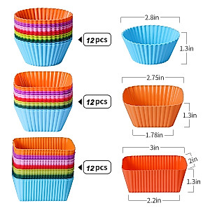 Silicone Lunch Box Dividers, 46 Pcs Bento Bundle Lunch Box Kit for Kids Lunch Accessories, BPA Free, Dishwasher Safe