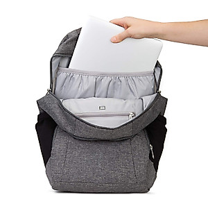 Pacsafe Metrosafe LS350 15 Liter Anti Theft Laptop Daypack / Backpack - with Padded 13" Laptop Sleeve, Adjustable Shoulder Straps, Patented Security Technology, Black