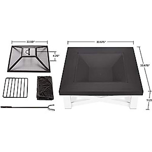 Real Flame 350-WHT Austin Fire Pit, White