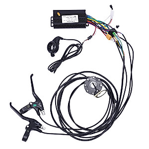 36V 500W Front Wheel Motor Kit for 24 Inches Electric Bicycle Conversion Kit E-Bike Motor Kit with with LCD Brushless Gear Hub Motor Thumb Knob Handle Kit Electric Bike Motor Kit (No Battery)