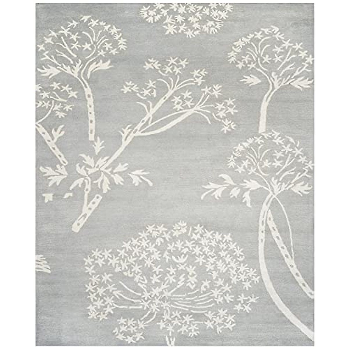 SAFAVIEH Bella Collection 8' x 10' Light Blue/Ivory BEL131A Handmade Premium Wool & Viscose Area Rug