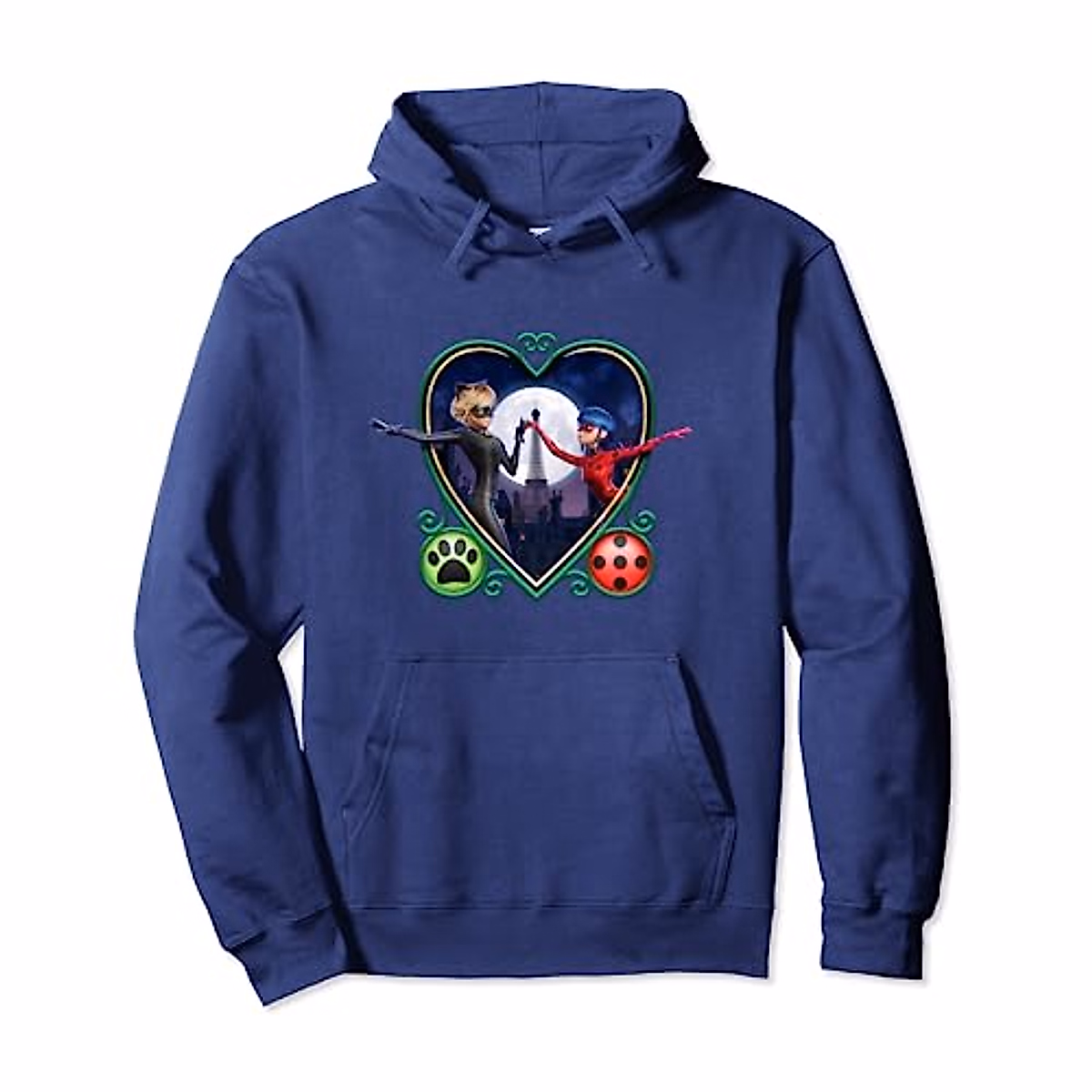 Miraculous Ladybug and Cat Noir The Movie Heart Pullover Hoodie