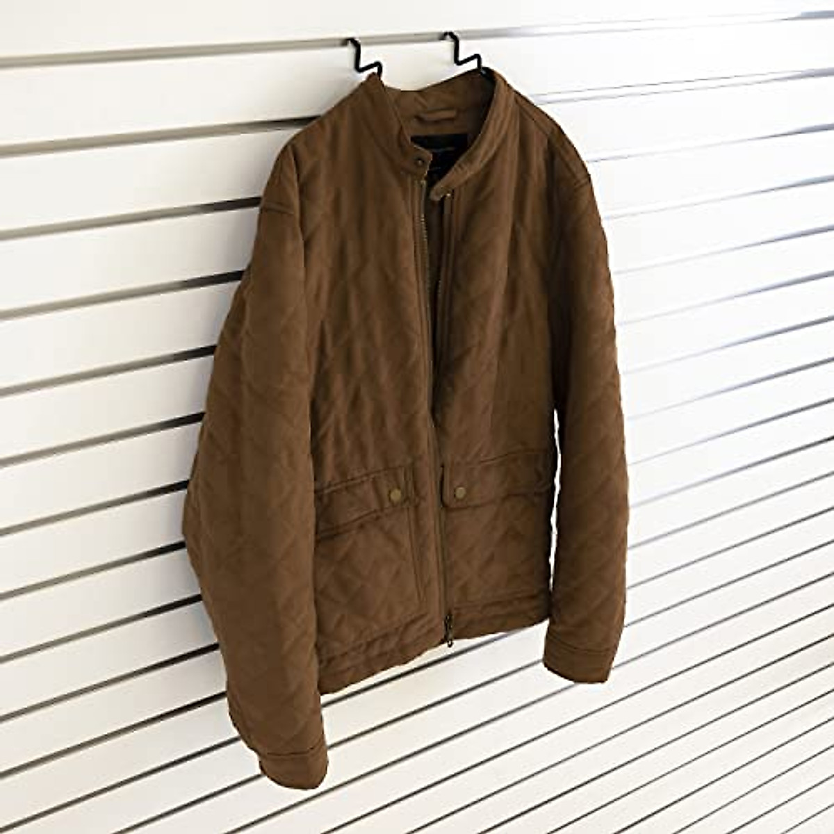 Front Facing Slatwall Hanger for Junior Size Clothing or Scarves and Belts (Quantity 2) (Black, 2)