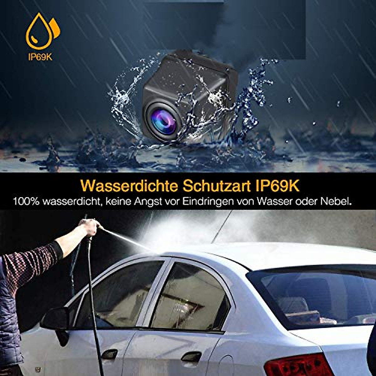 Rear Reversing Backup Camera Rearview License Plate Replacement Camera Night Vision Ip69k Waterproof for VW EOS,Golf V,Passat B7 CC,Golf VI MK6 Passat Tiguan Touareg VW Amarok/Robust Seat Leon Altea