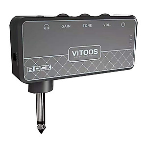 Rock Guitar Headphone Amplifier Amp Micro Headphone Guitar Stereo Rock Tone Amp Amplifier with Free Splitter Plug USB