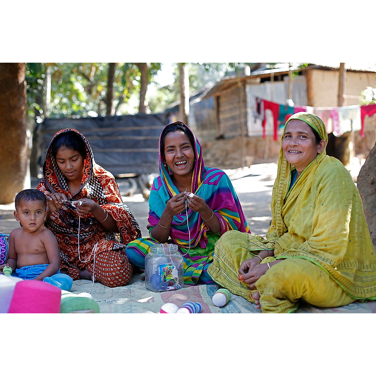 Pebble Fair Trade Handmade Crochet Cotton Friendly Peapod Rattle, 9-inch Length