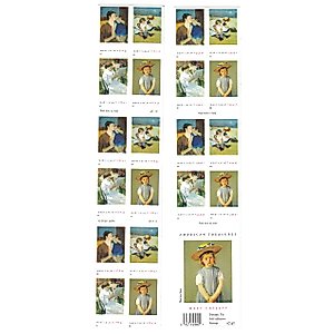 Mary Cassatt: American Treasures, Full Booklet of 20 x 37-Cent Postage Stamps, USA 2003, Scott 3804-07