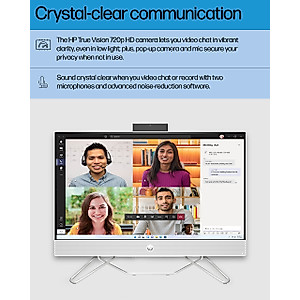 HP All-in-One PC, 23.8" FHD Micro-Edge Touchscreen Display, AMD Ryzen 5 Processor, AMD Radeon Graphics, 12 GB RAM, 512 GB SSD, Windows 11 Home OS, Wi-Fi (24-cb1142, 2022) (Renewed)