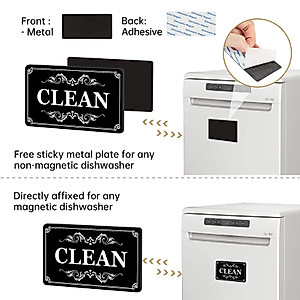 Dirty Clean Dishwasher Magnet,Dishwasher Magnet Clean Dirty Sign Magnet for Dishwasher Dish Bin That Says Clean or Dirty Dish Washer Refrigerator for Kitchen Organization and Storage Necessities