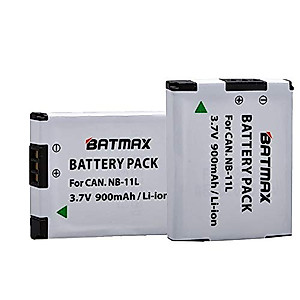 Batmax 2Pcs NB-11L NB-11LH Battery + USB LED Charger for Canon PowerShot A2300 is, A2400 is, A2500, A2600, A3400 is, A3500 is, A4000 is, ELPH 190 is, ELPH 180, 170 is, ELPH 160, 150 is, 140 is, 135 I