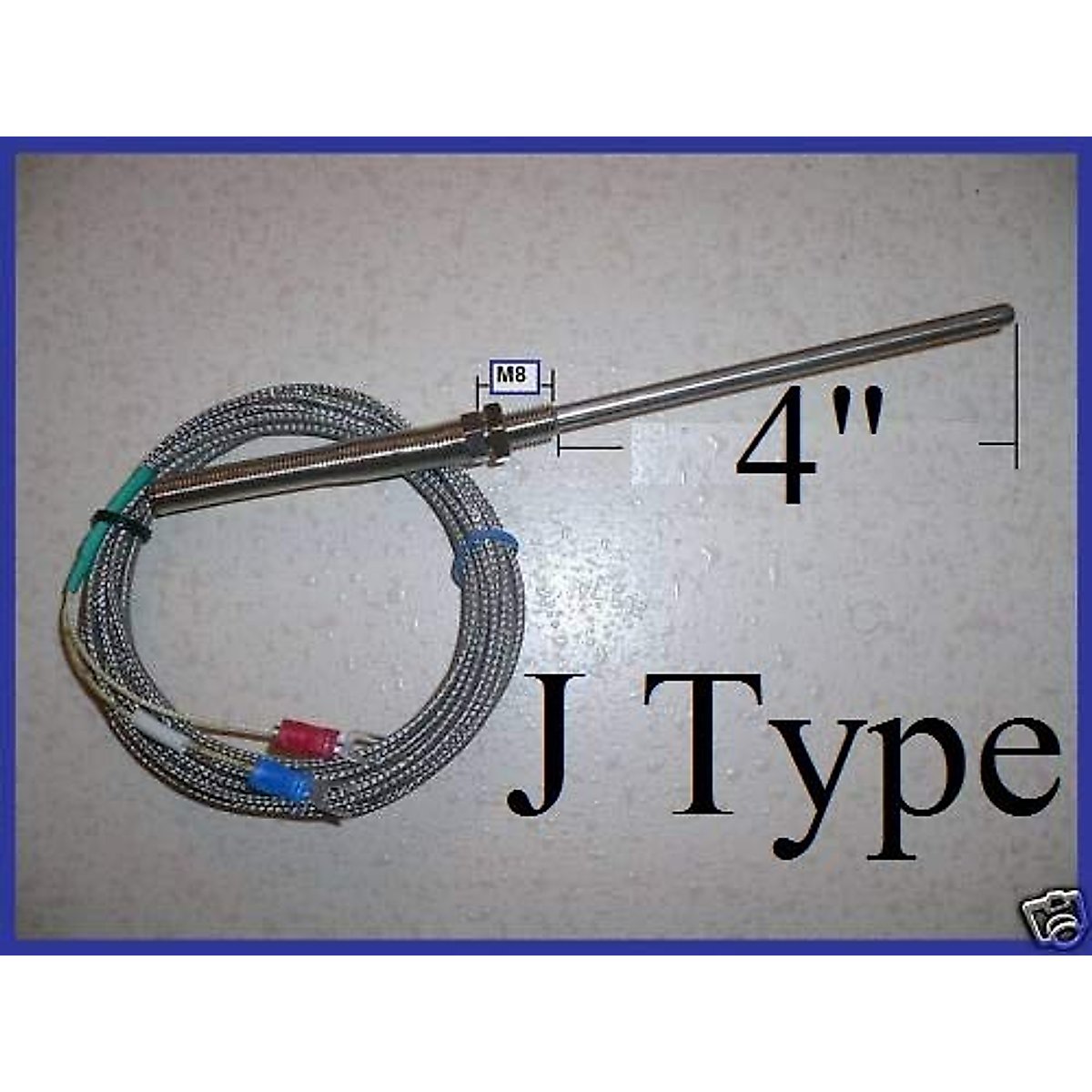 Type J Thermocouple 4" Sensor Temperature Controller Control Probe 752F with Spring