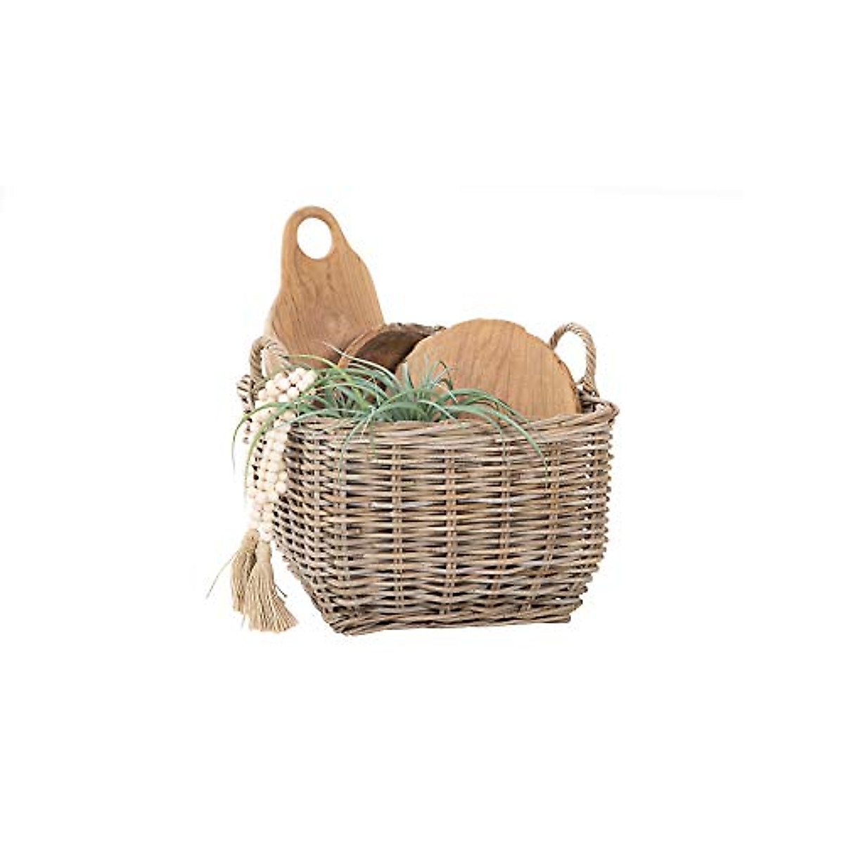 Kouboo Kobo Wicker Basket, Gray-Brown