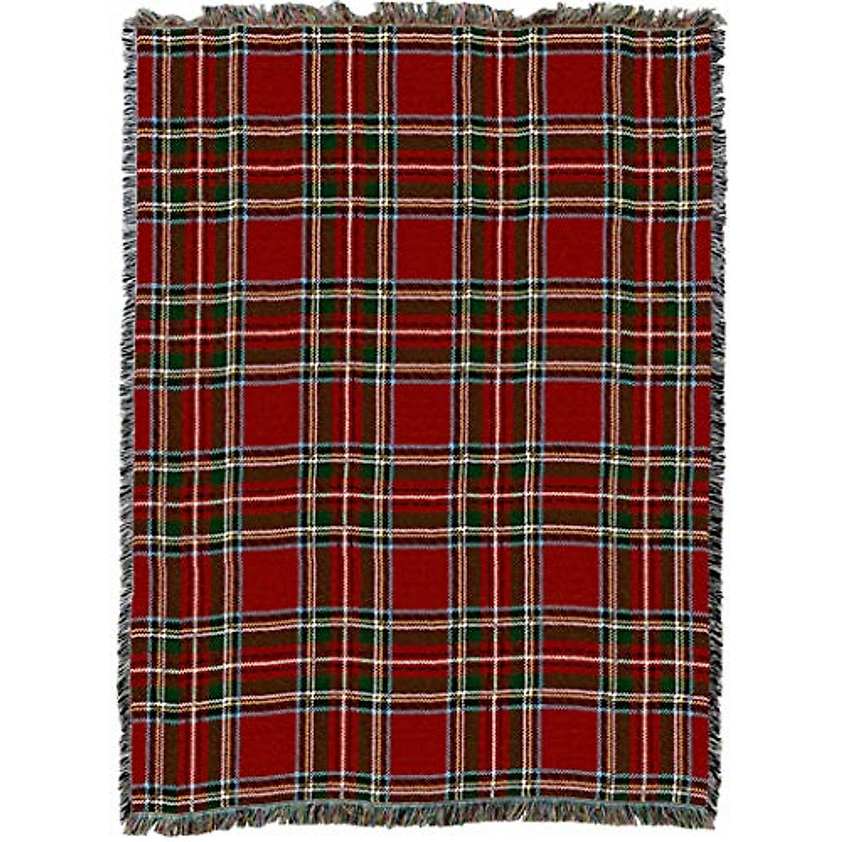 Pure Country Weavers Plaid Blanket Stewart Royal Tartan - Patterns Gift Tapestry Throw Woven from Cotton - Made in The USA (72x54)