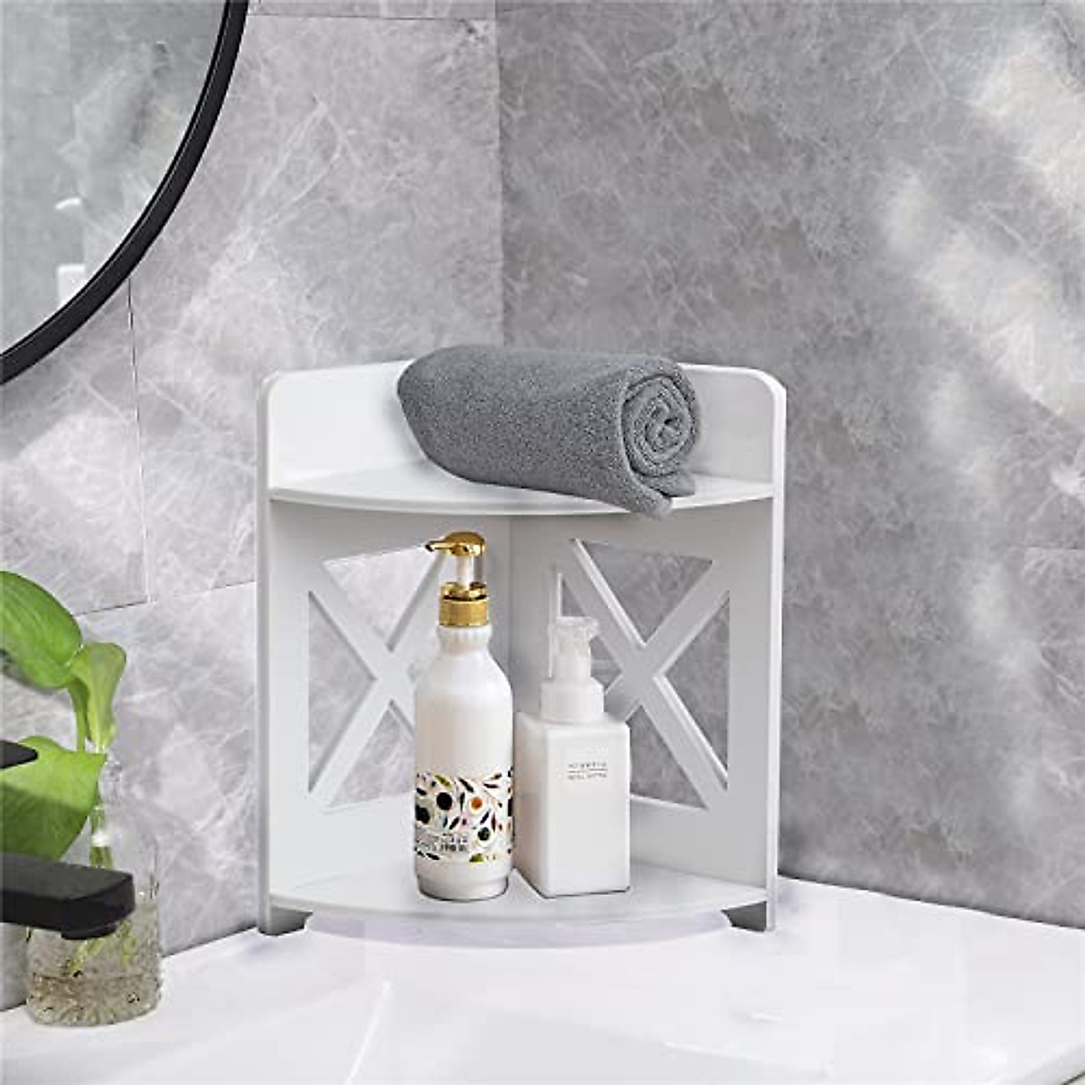 TuoxinEM Kids Nightstand,Bathroom Counter Organizer Perfect for Bathroom Storage,Small Shelf Match Any Room,White