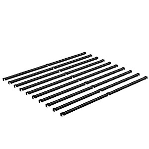 LAKKURI Metal Slats for Full Bed Frame, Full Bed Frame Slats Replacement for Extra Mattress Support, Easy Assembly, Enhance Support, Black