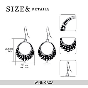 WINNICACA Dissent Collar Earrings Sterling Silver RBG Gifts Dangle Drop Earrings Jewelry Gifts for Mothers Fans of Ruth Bader Ginsburg