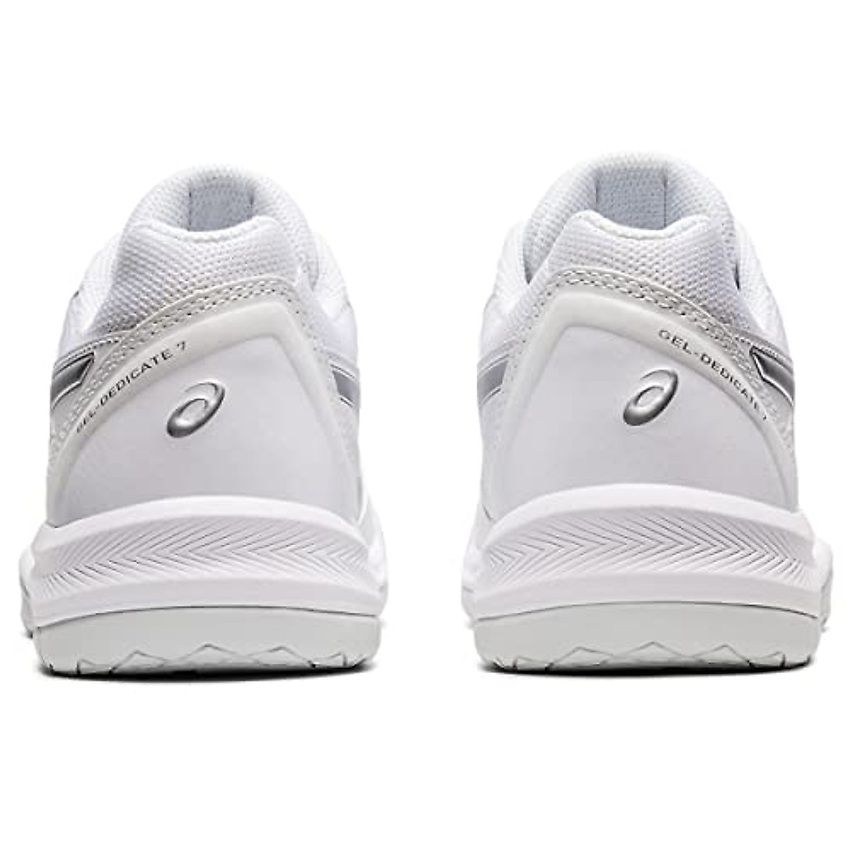 ASICS Women's Gel-Dedicate 7 Tennis Shoes, 9, White/Pure Silver