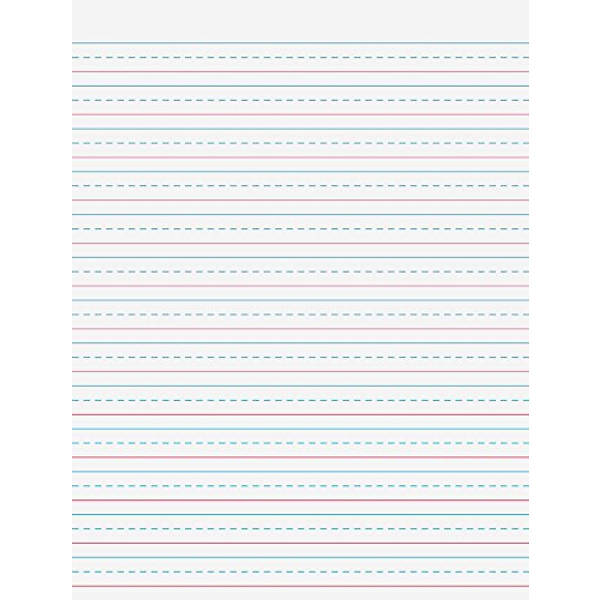 PACON - PAC2482 Pacon Handwriting Paper, D'Nealian Grades 2&3 / Zaner-Bloser Grade 2, 1/2" x 1/4" x 1/4" Ruled 8" x 10-1/2", Ruled Short, 40 Sheets,White