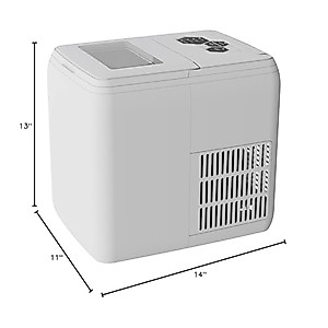 Ice Maker Countertop 44LBS Ice Maker Home Use Outdoor Use Ice Maker 20KG Compact Ice Maker with Ice Scoop & Basket, Ideal for Home Use Party Camping