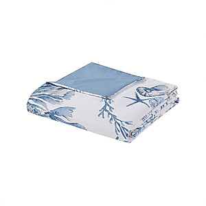 Harbor House Duvet Cover King Size, Textured Dobby Weave Lightweight Duvet Cover, Coastal Print, Soft & Breathable Cotton Bedding King Duvet Cover Set, Pismo Beach, King/Cal King Multi 5 Piece