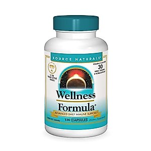 Source Naturals Wellness Formula Bio-Aligned Vitamins & Herbal Defense for Immune System Support - Dietary Supplement & Immunity Booster - 120 Capsules
